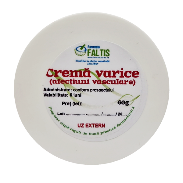 Cremă afecțiuni vasculare | Farmacia FALTIS Brăila