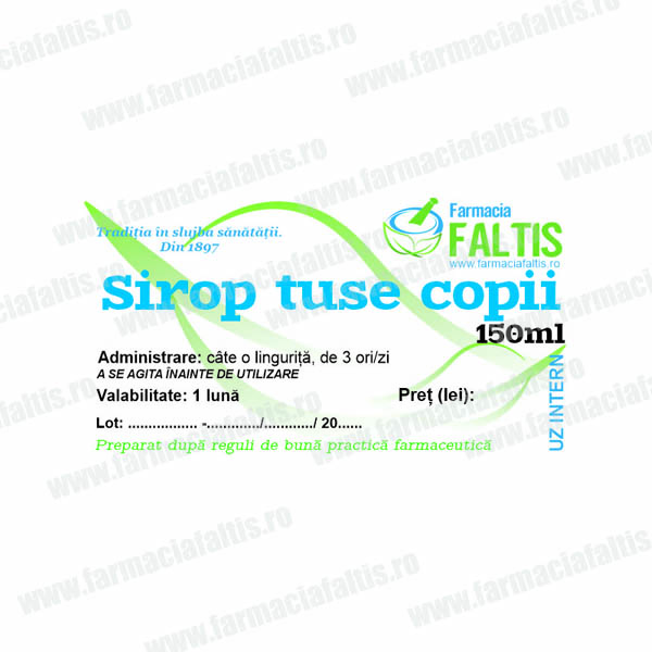 Sirop tuse copii 1-3 ani | Farmacia FALTIS Brăila