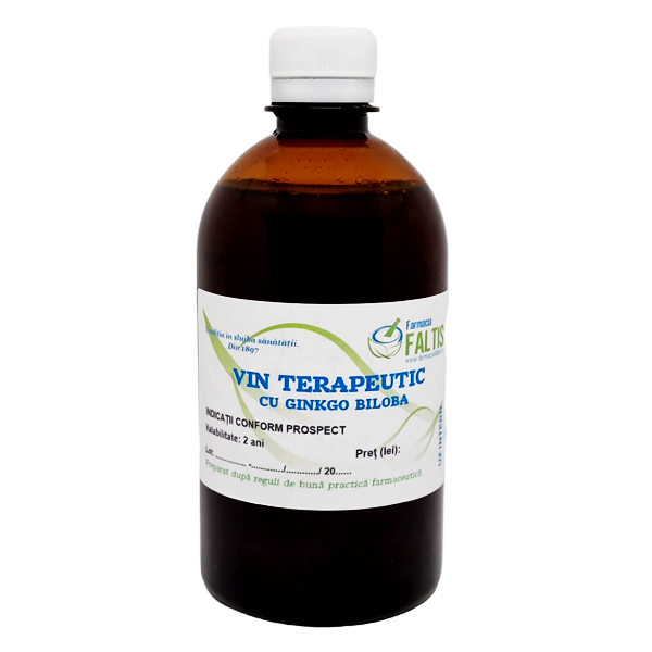 Vin terapeutic cu ginkgo biloba | Farmacia FALTIS Brăila